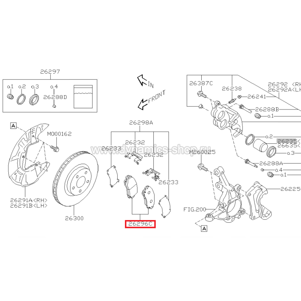 SUBARU 26296SJ020 Колодки передние для SUBARU Forester 2019