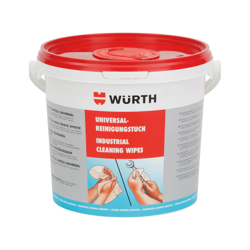 WURTH 089090090 Universal wet wipes for cleaning tools I 90 pcs